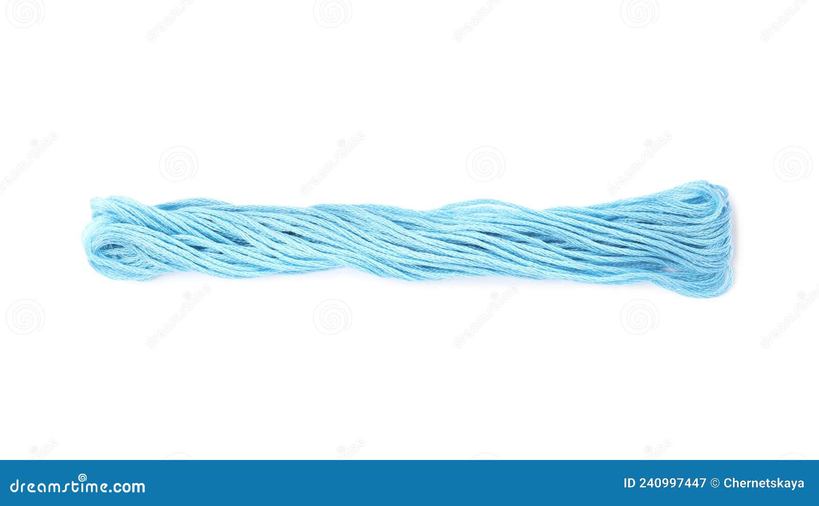 Light Blue Embroidery Thread on White Background Stock Image - Image of ...