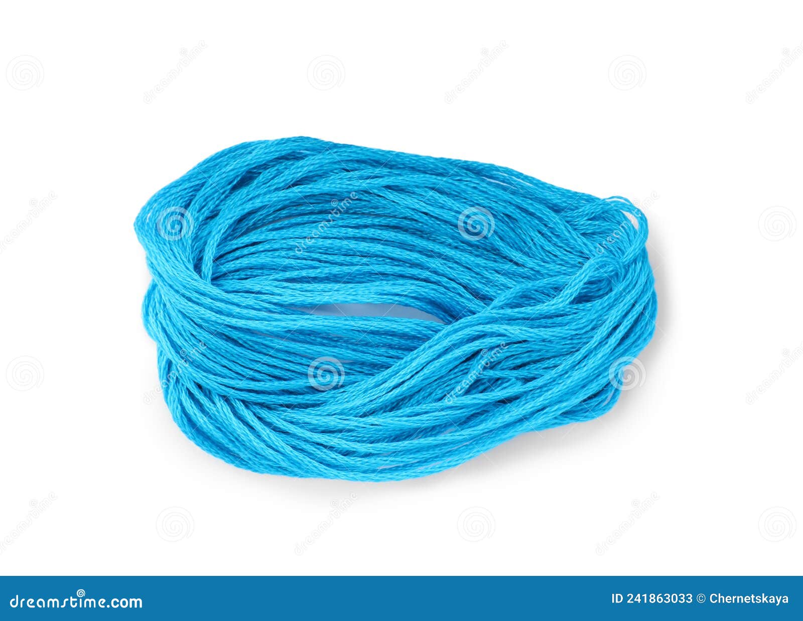 Light Blue Embroidery Thread on White Background Stock Image - Image of ...