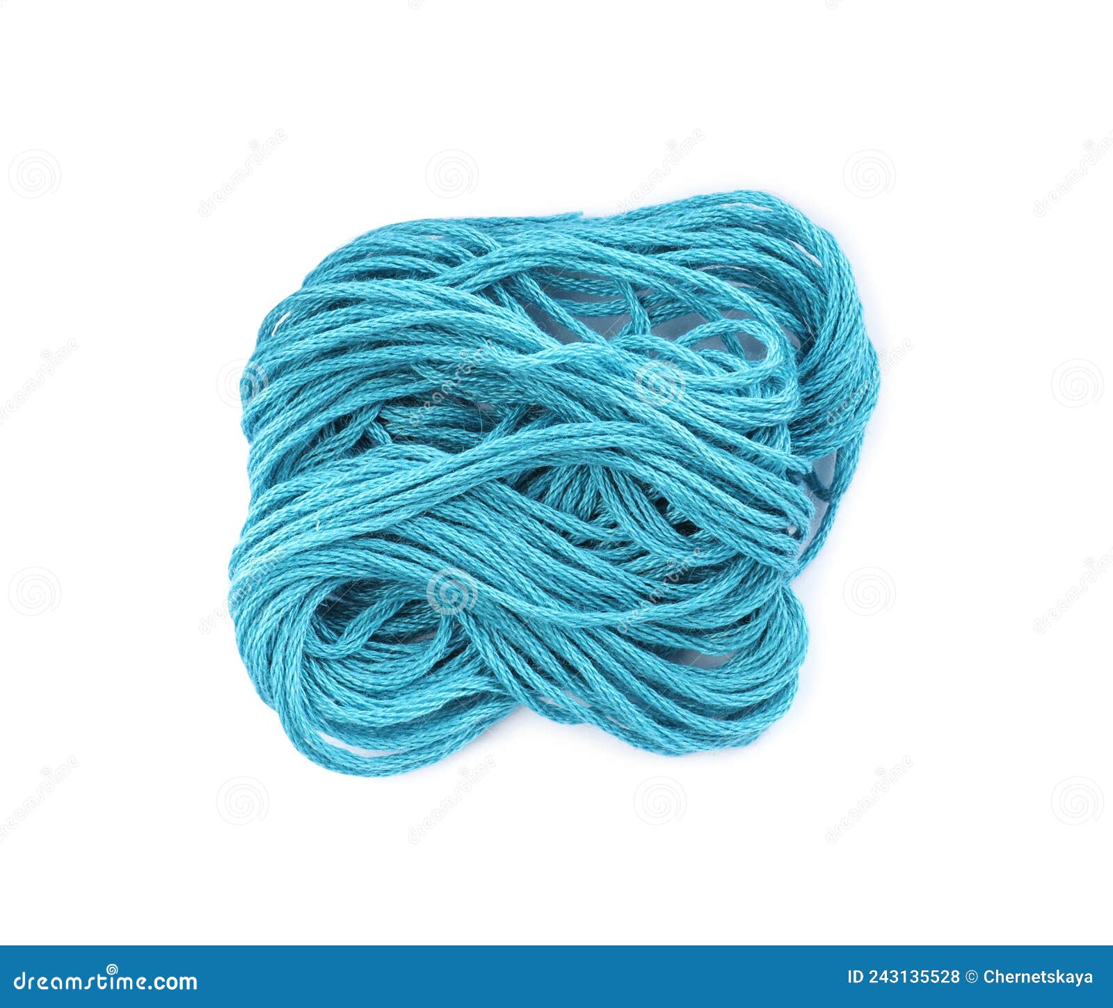 Light Blue Embroidery Thread on White Background Stock Photo - Image of ...