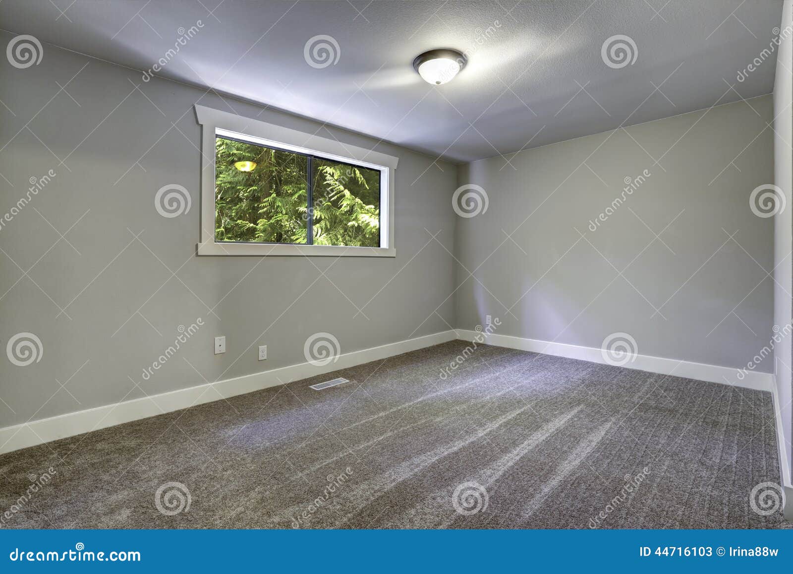 Light Blue Empty Room with Window Stock Image - Image of real, room ...
