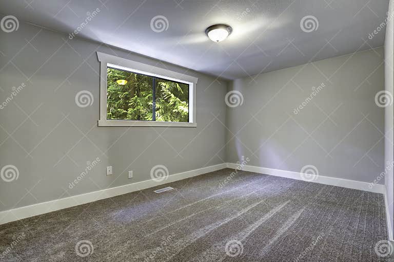Light Blue Empty Room with Window Stock Image - Image of real, room ...