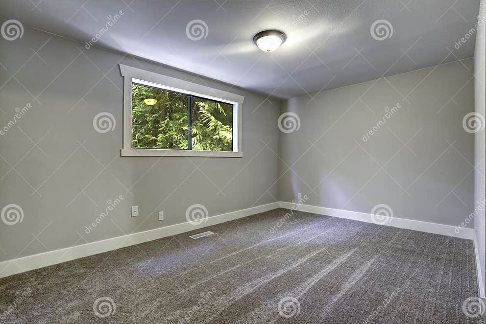 Light Blue Empty Room with Window Stock Image - Image of real, room ...