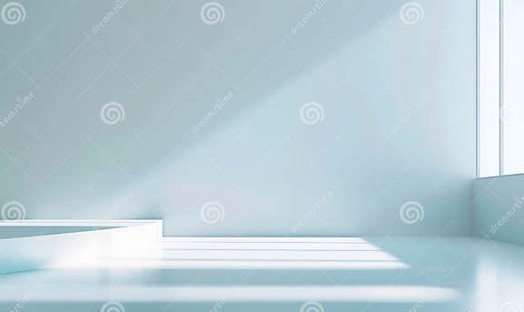 Light Blue Empty Studio Room Background Stock Illustration ...