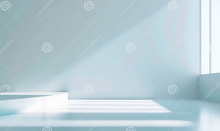 Light Blue Empty Studio Room Background Stock Illustration ...