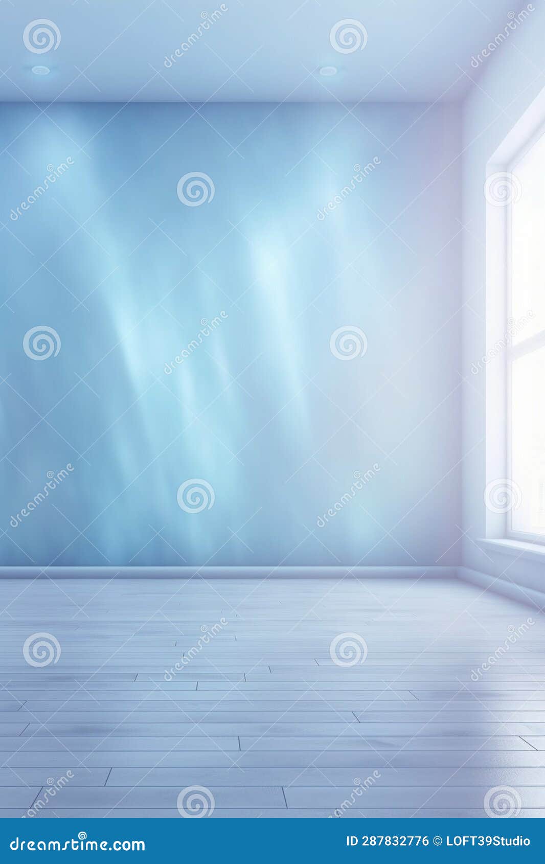 Light Blue Empty Wall and Smooth Floor with 1690444648100 2 Stock ...