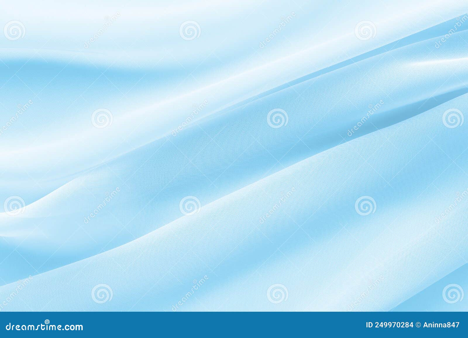 Light Blue Fabric Draped with Diagonal Folds, Delicate Textile ...
