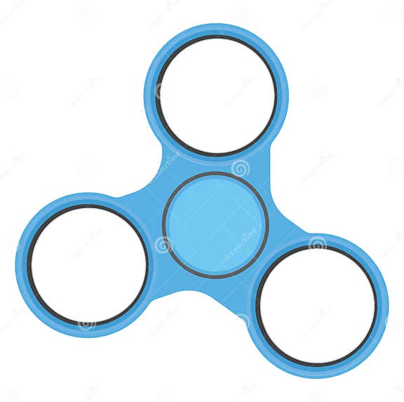 Light Blue Fidget Spinner, Icon Stock Vector - Illustration of steel ...