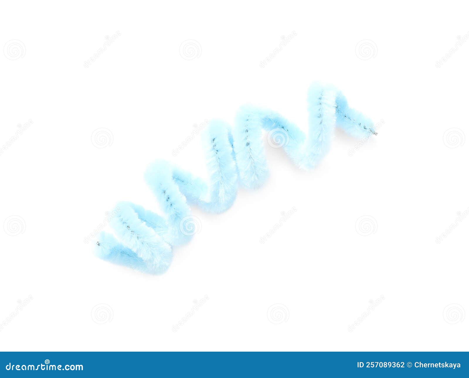 Light Blue Fluffy Wire Isolated on White, Top View Stock Photo - Image ...