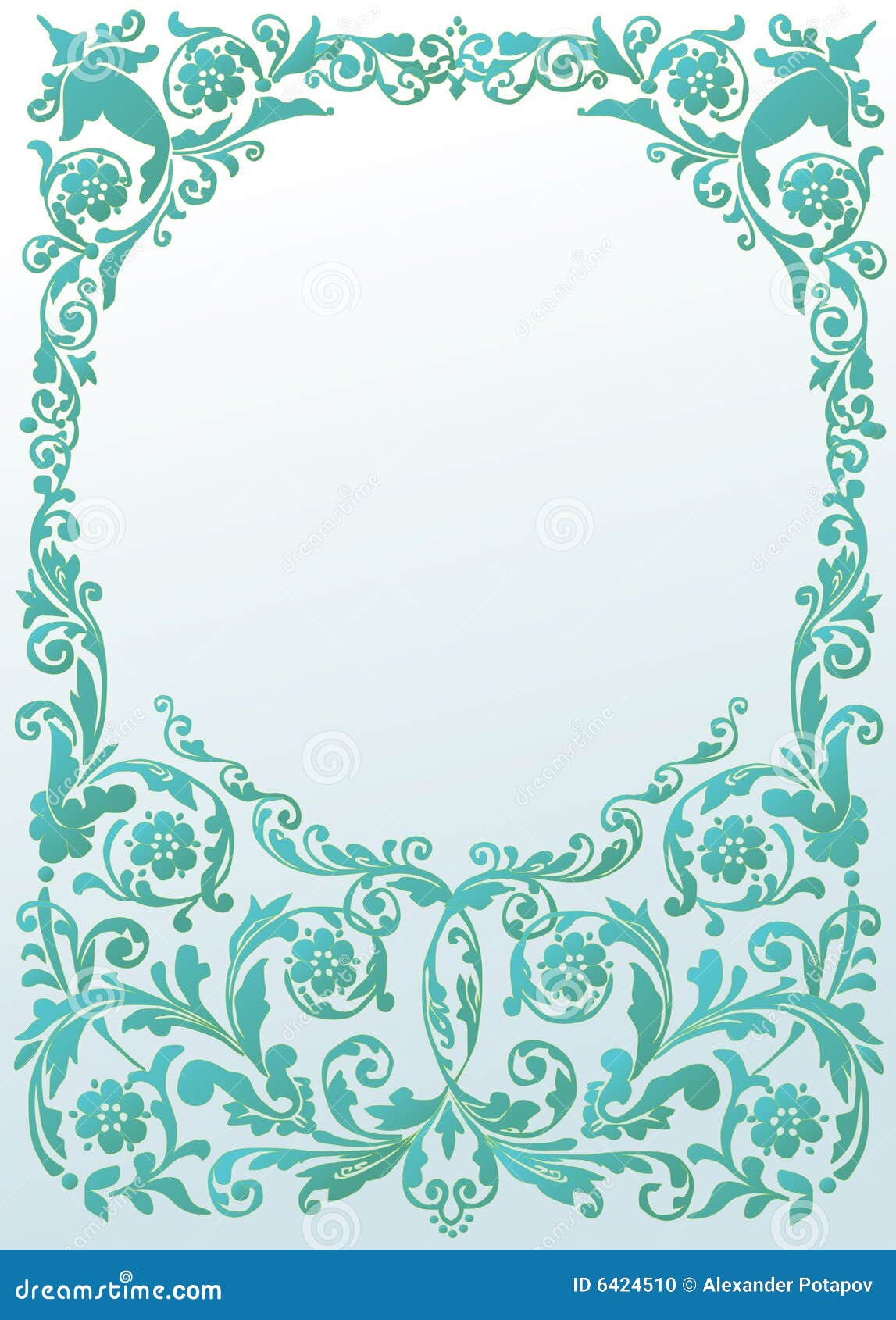 Light Blue Frame Decoration Stock Illustration - Illustration of ...