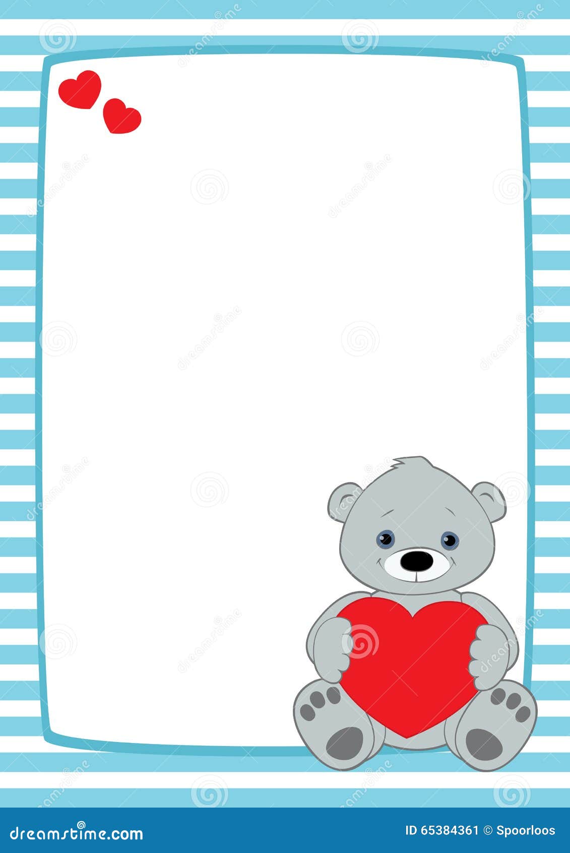 Light Blue Frame Grey Teddy Stock Vector - Illustration of bulletin ...