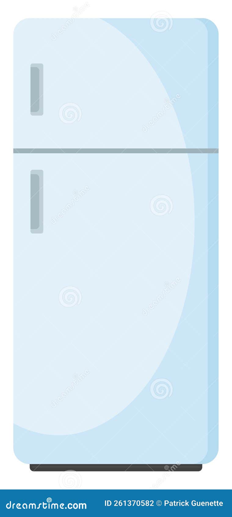 Light blue fridge, icon stock vector. Illustration of design - 261370582