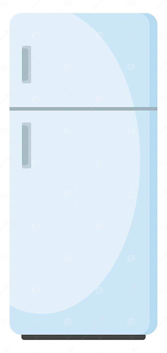 Light blue fridge, icon stock vector. Illustration of design - 261370582