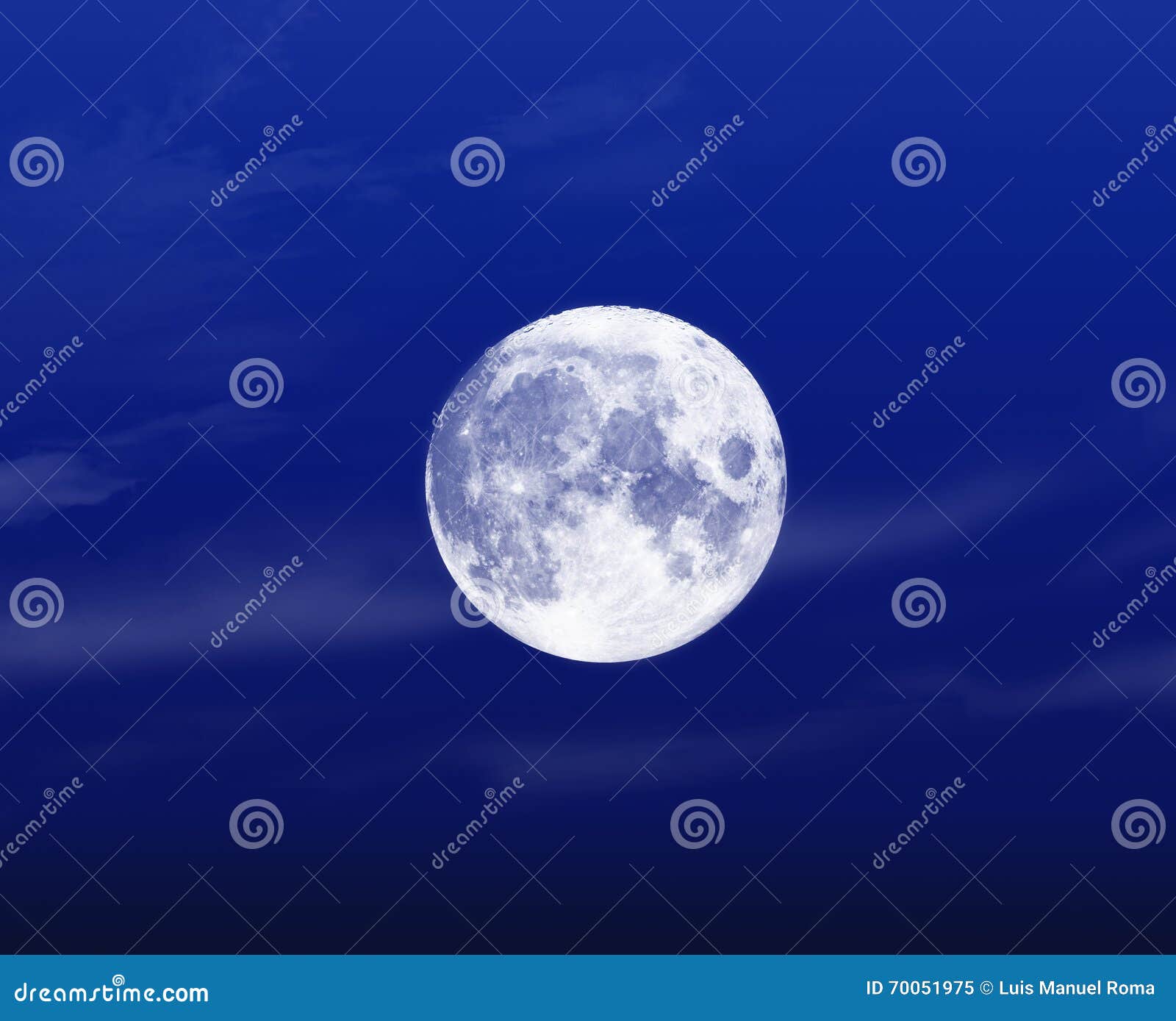 Light Blue Full Moon Night stock image. Image of combination - 70051975