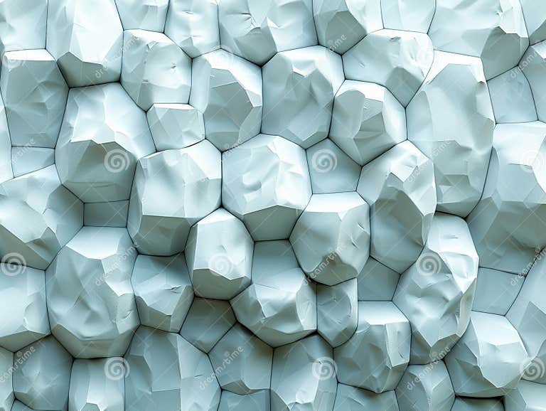 Light Blue Geometric Forms with a Mix of Smooth and Rough Textures ...