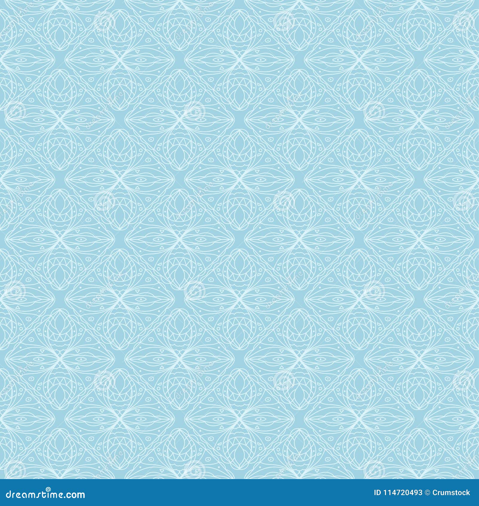 Light Blue Geometric Ornament. Seamless Pattern Stock Vector ...