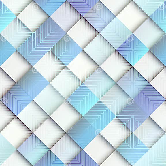 Light Blue Geometric Pattern with Matrix Elements Stock Vector ...
