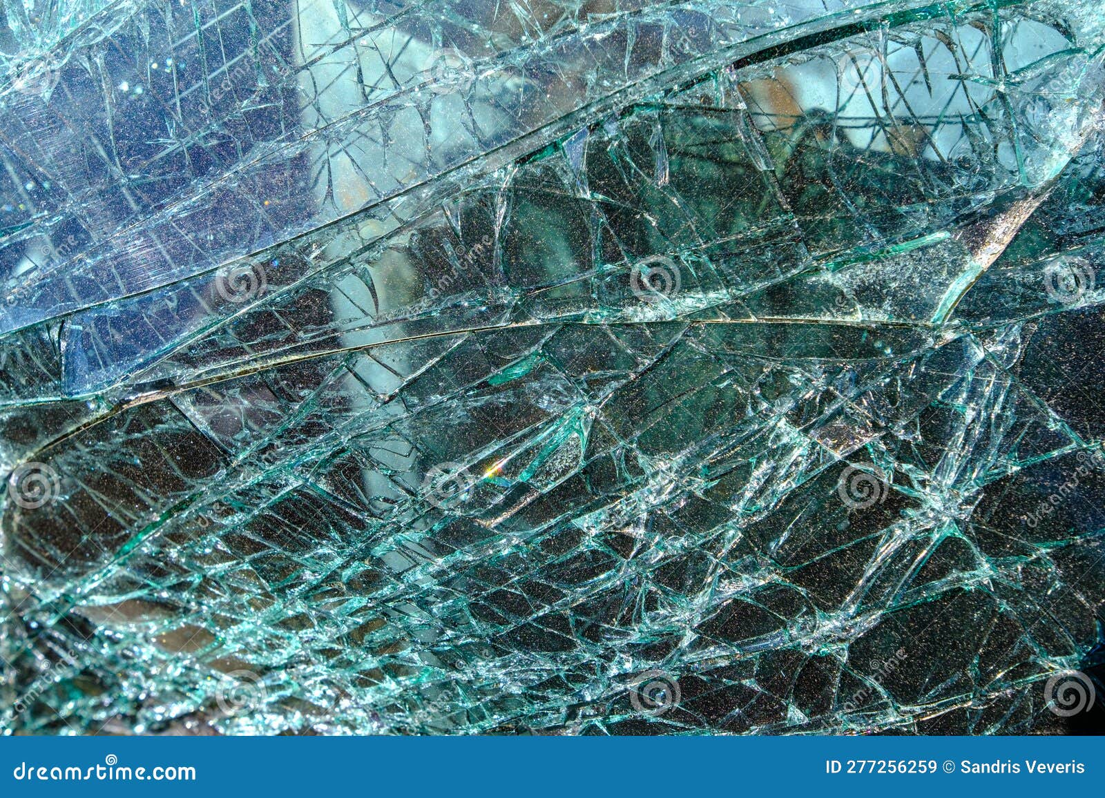 Light Blue Glass Broken Texture. Background for Car Accident Texture ...