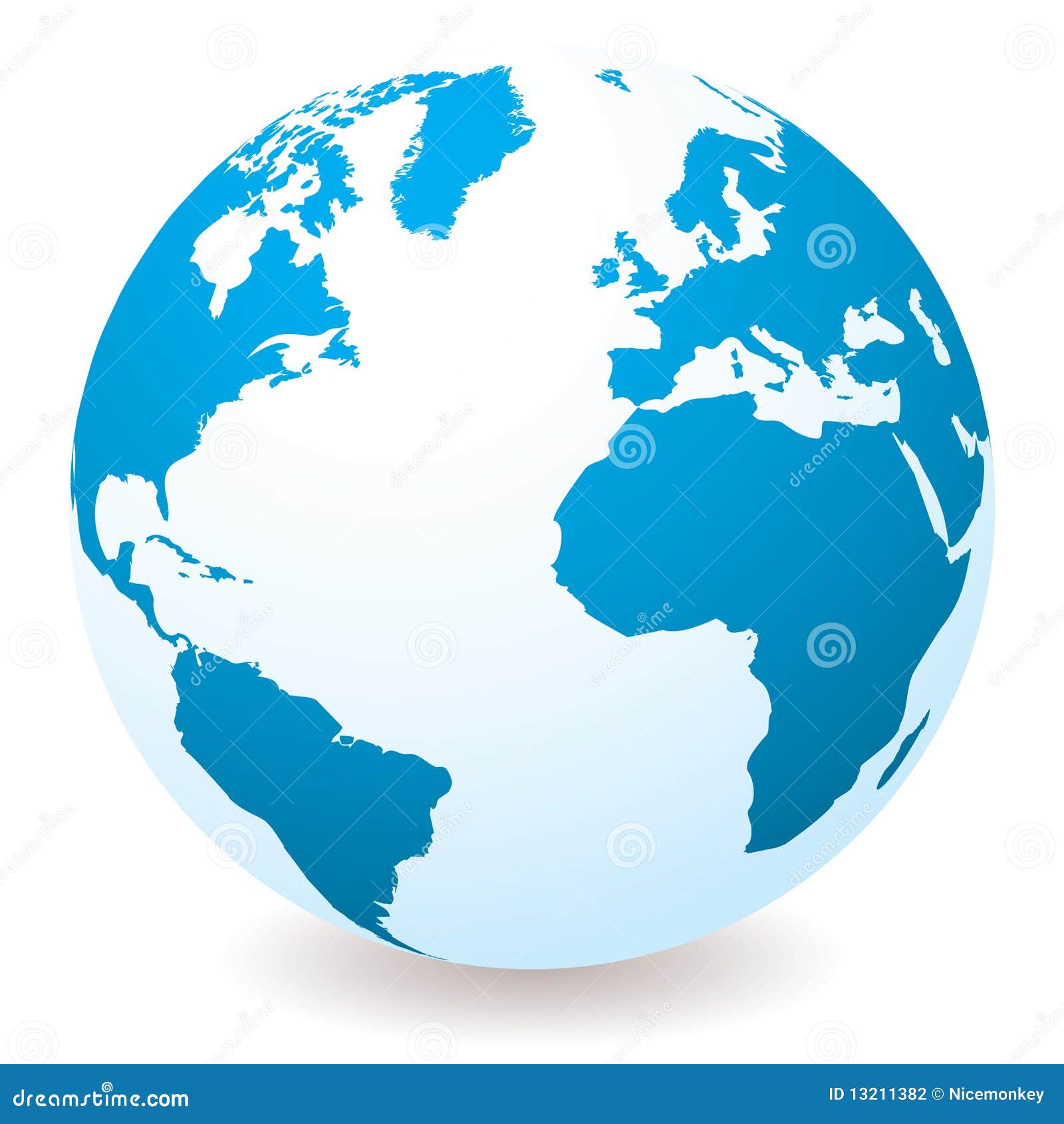 Light blue globe stock vector. Illustration of australia - 13211382