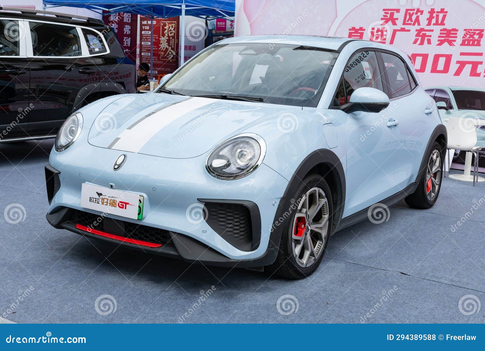 A Light Blue Great Wall Motors Funky Cat Electrical Car Editorial Stock ...