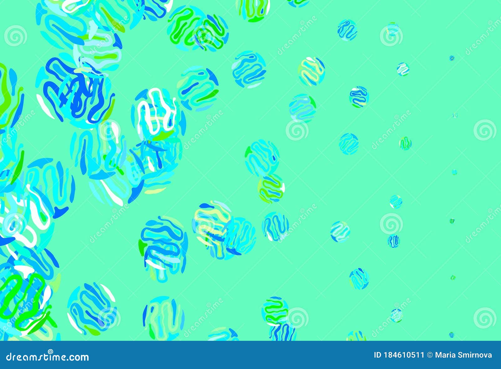 Light Blue Green Vector Pattern With Wry Lines Stock Vector