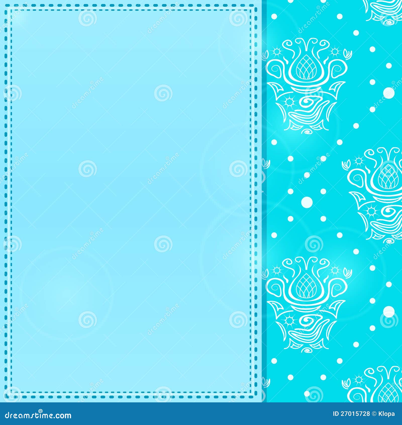 Light Blue Greeting Card with Place for Text Stock Vector ...