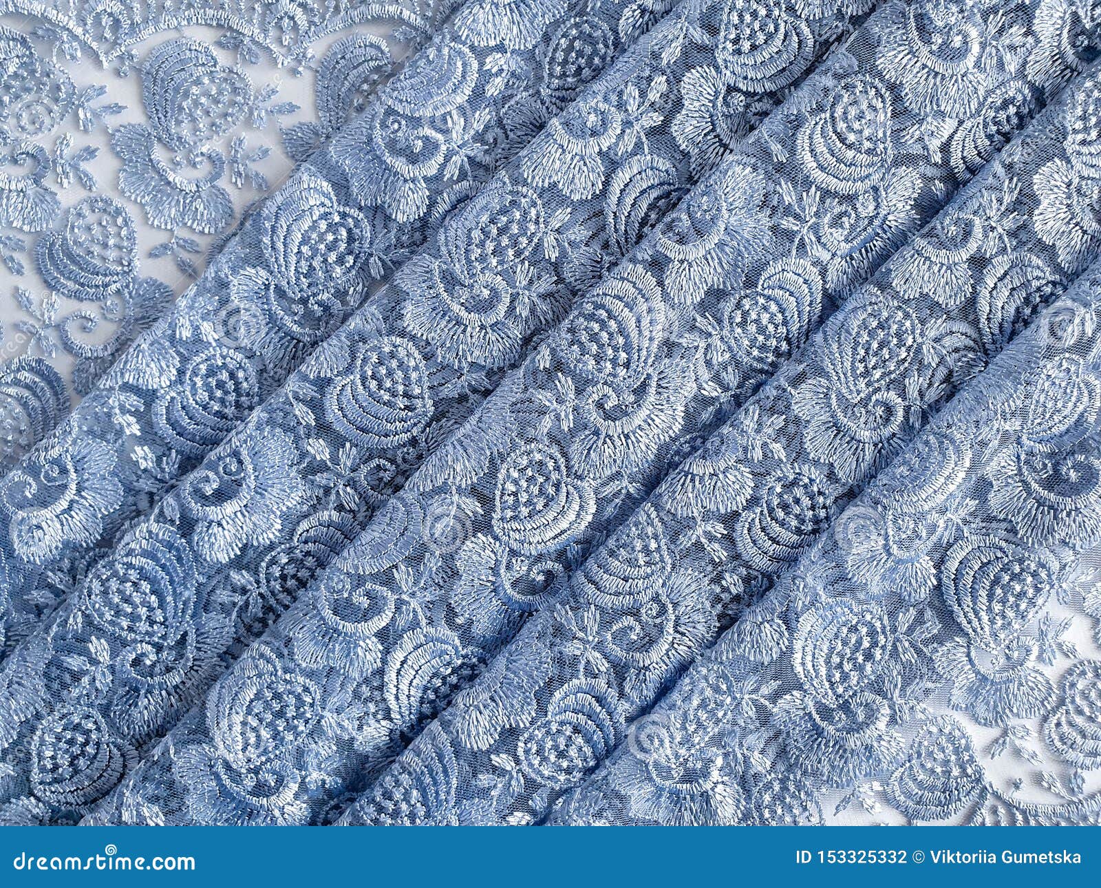 Light Blue with Grey Tone Lace Background, Ornamental Flowers. Blue ...