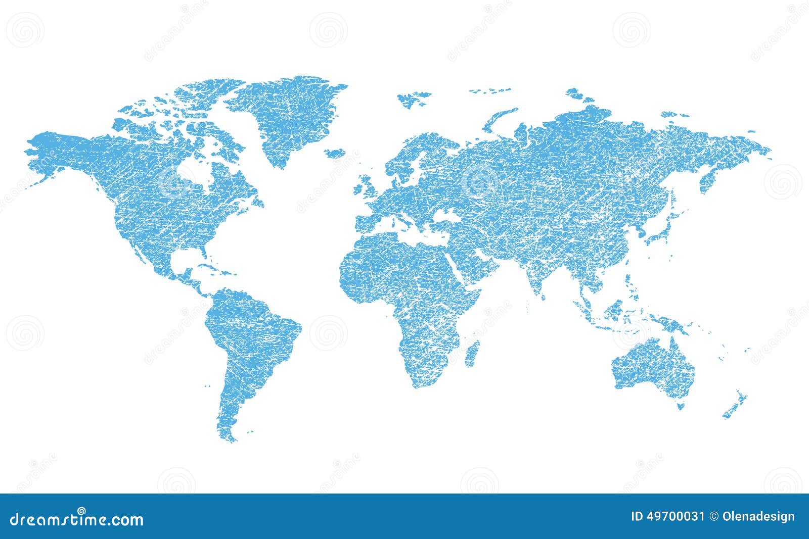 Light Blue Grungy Vector Map of the World - Continents Stock Vector ...