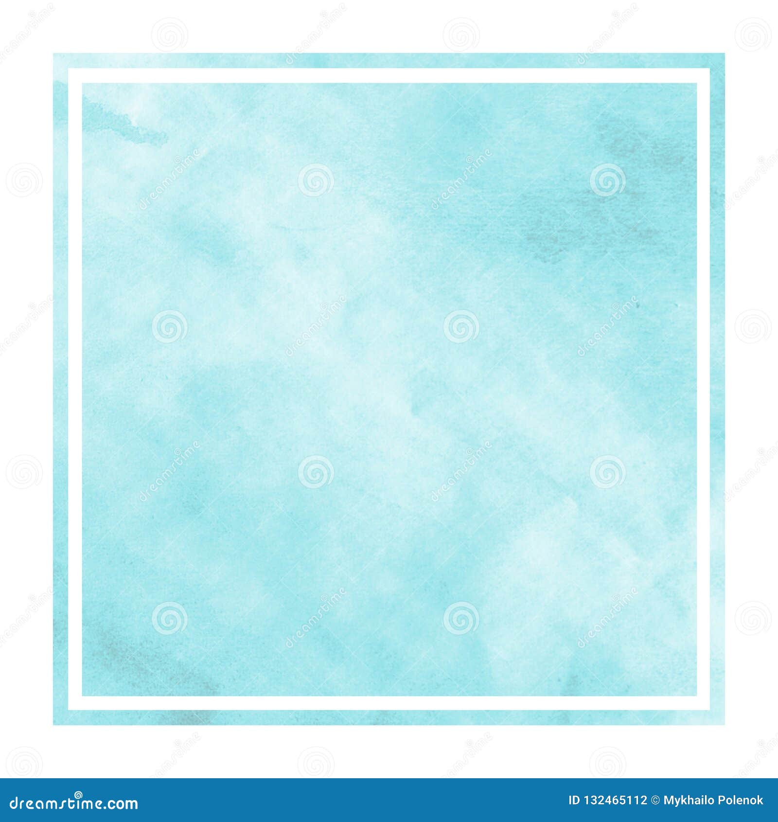 Light Blue Hand Drawn Watercolor Rectangular Frame Background Texture ...
