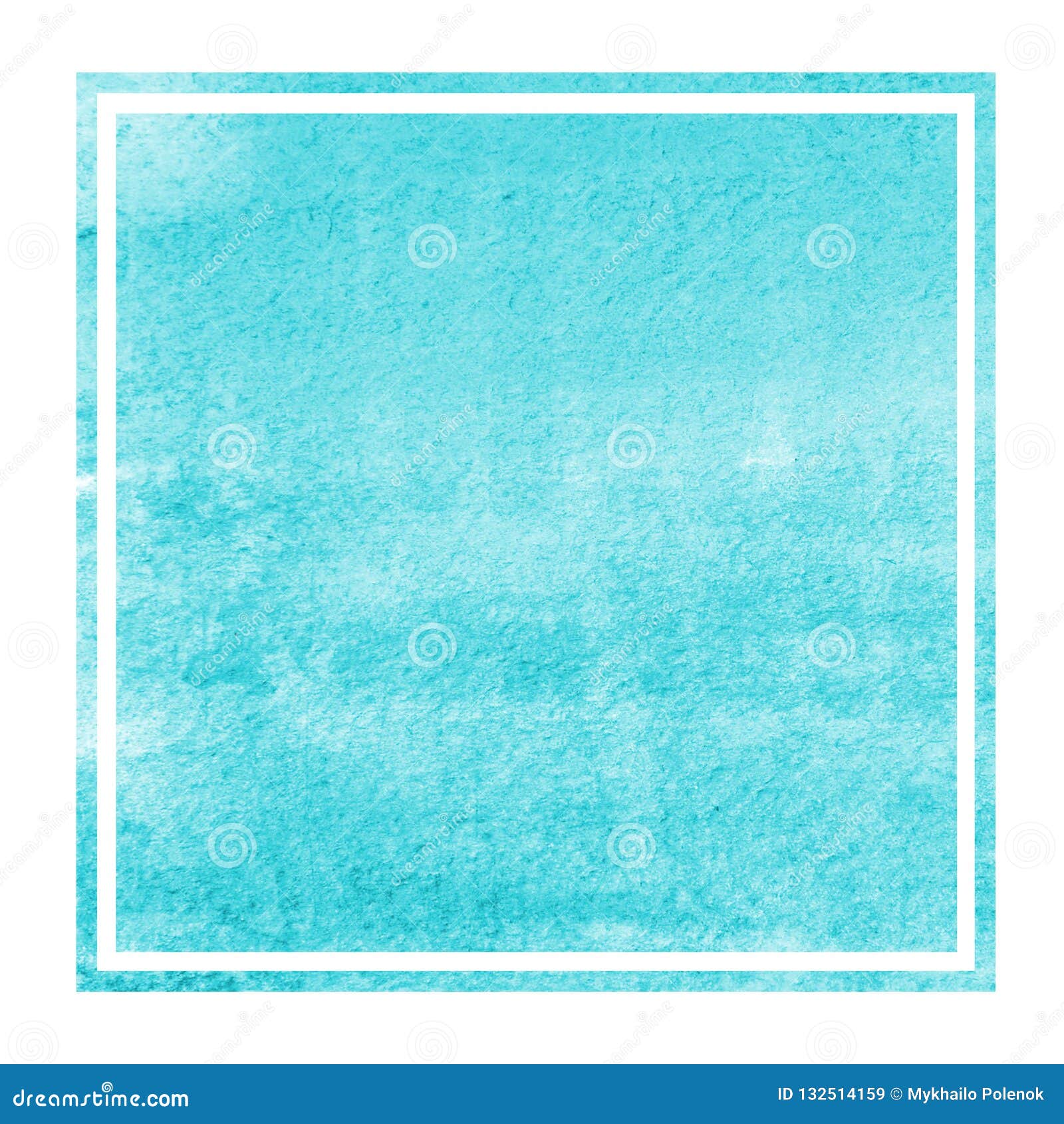 Light Blue Hand Drawn Watercolor Rectangular Frame Background Texture ...