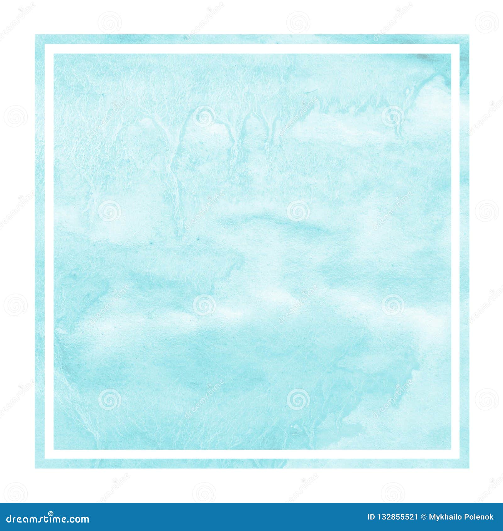 Light Blue Hand Drawn Watercolor Rectangular Frame Background Texture ...