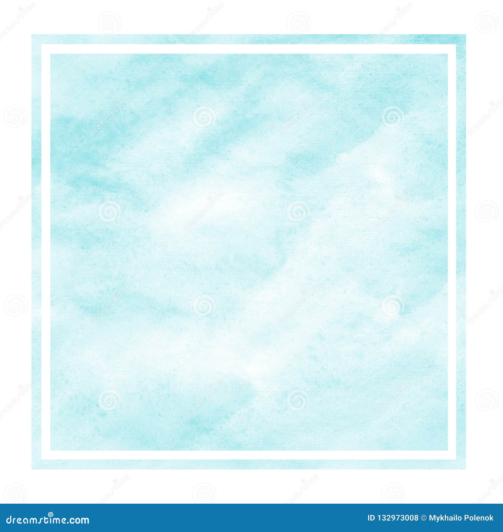 Light Blue Hand Drawn Watercolor Rectangular Frame Background Texture ...