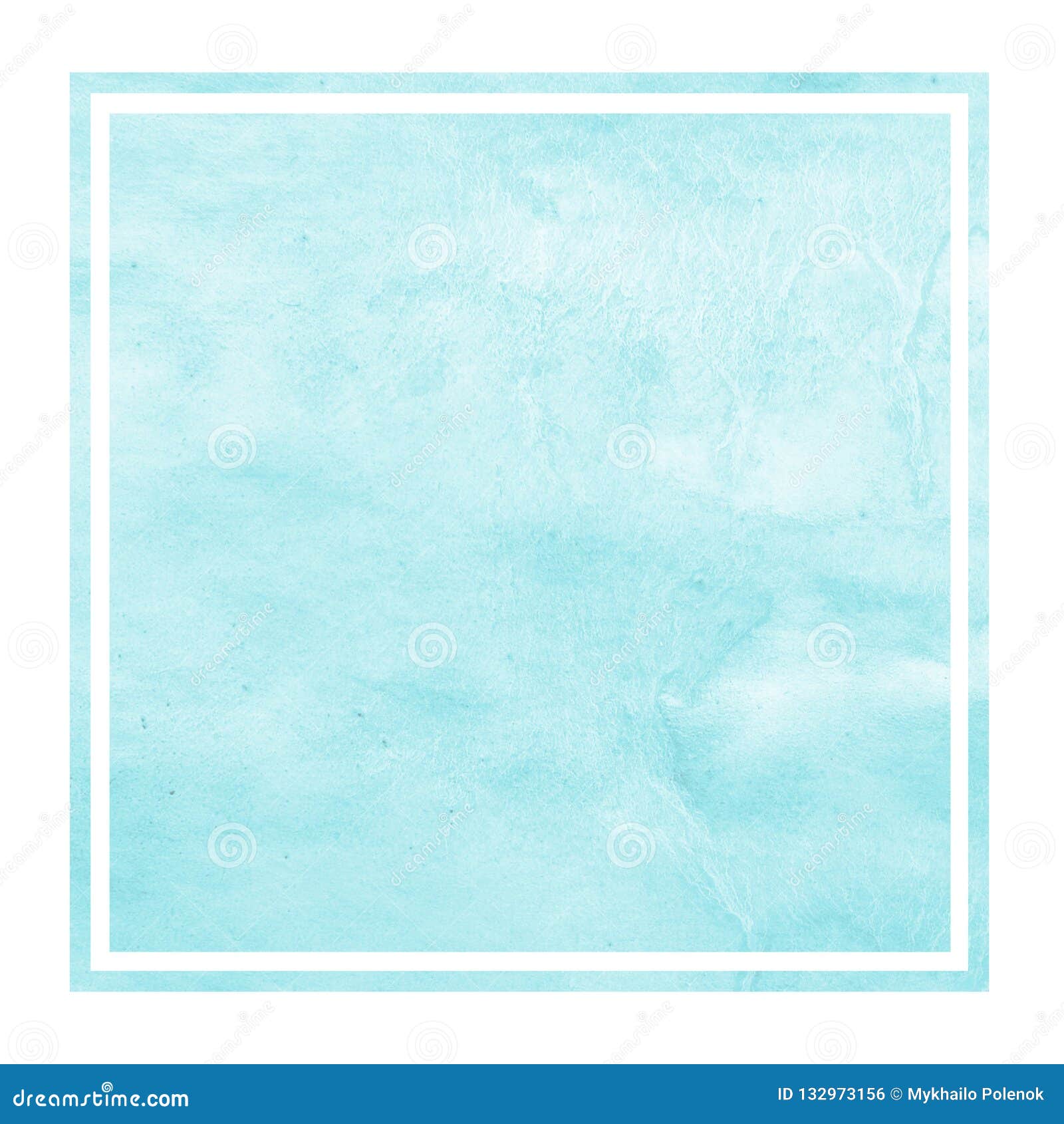 Light Blue Hand Drawn Watercolor Rectangular Frame Background Texture ...