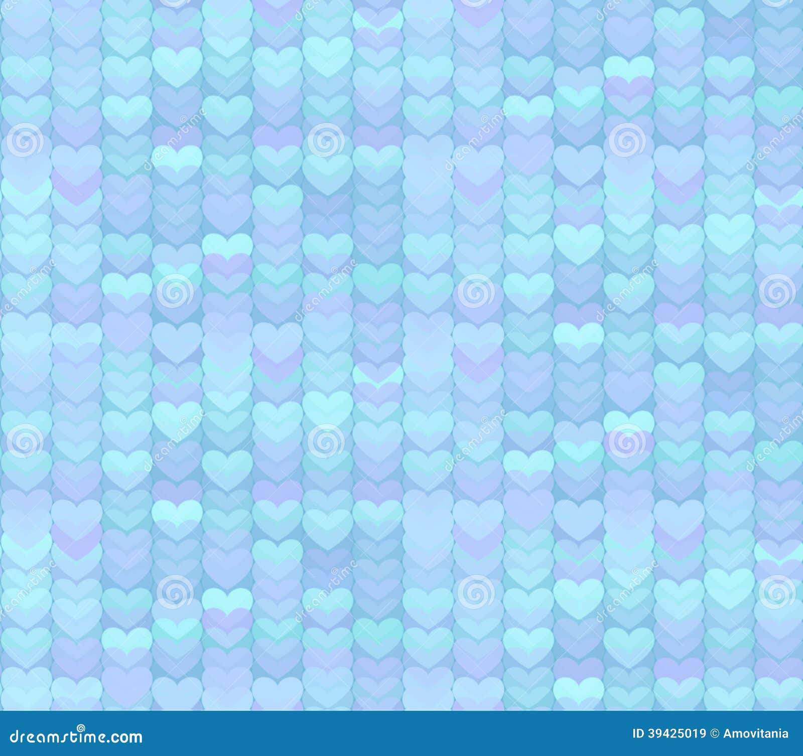Light Blue Hearts Seamless Pattern Background Stock Vector ...