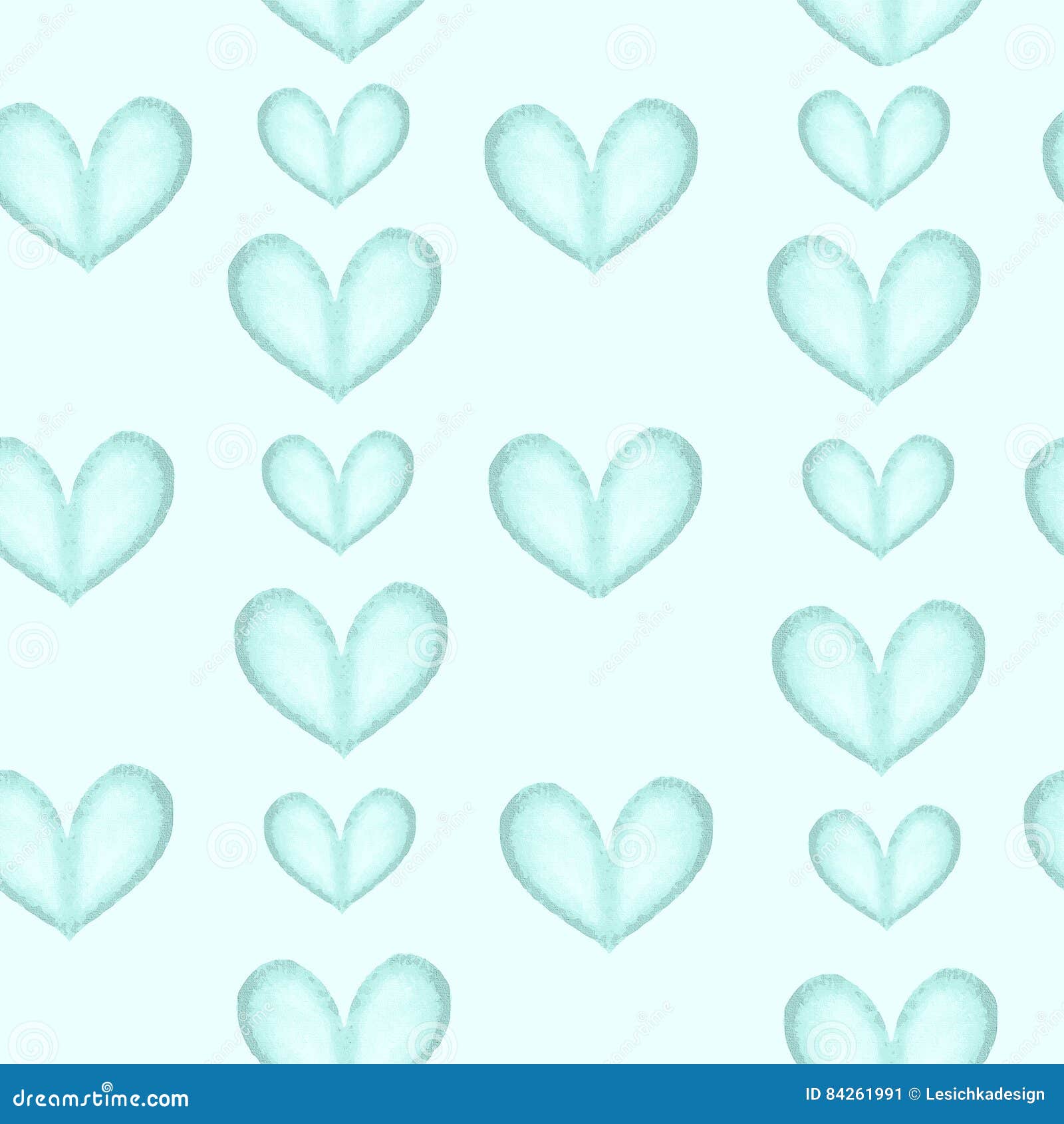 Light Blue Hearts on a White Background Stock Illustration ...