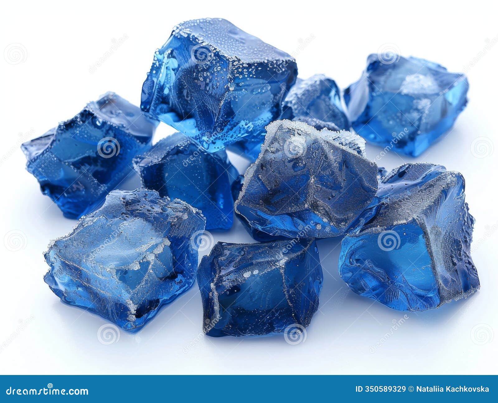 Light Blue Ice Cubes on a White Background Stock Illustration ...