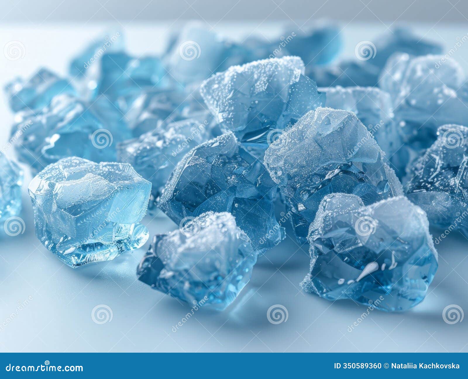 Light Blue Ice Cubes on a White Background Stock Illustration ...