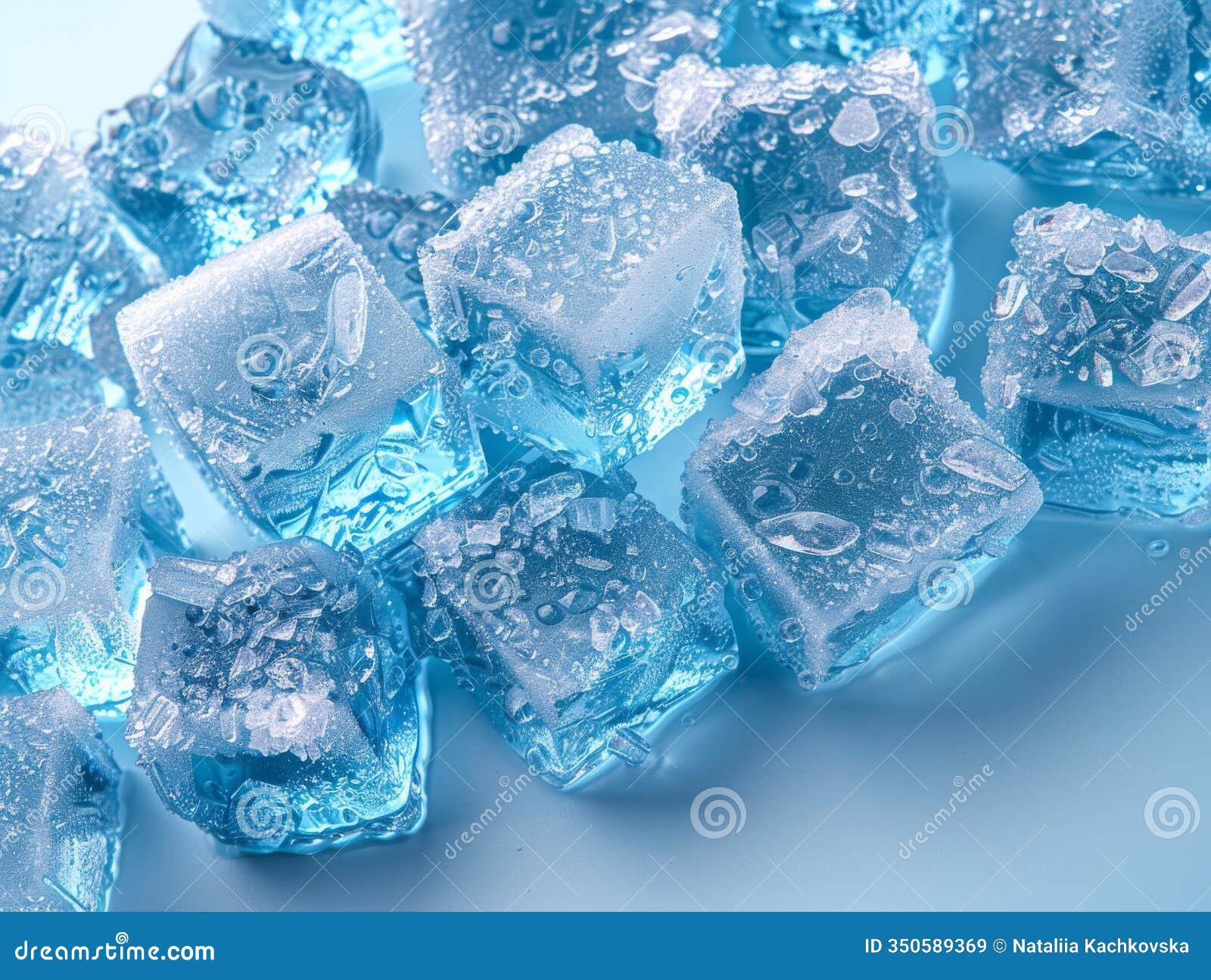 Light Blue Ice Cubes on a White Background Stock Illustration ...
