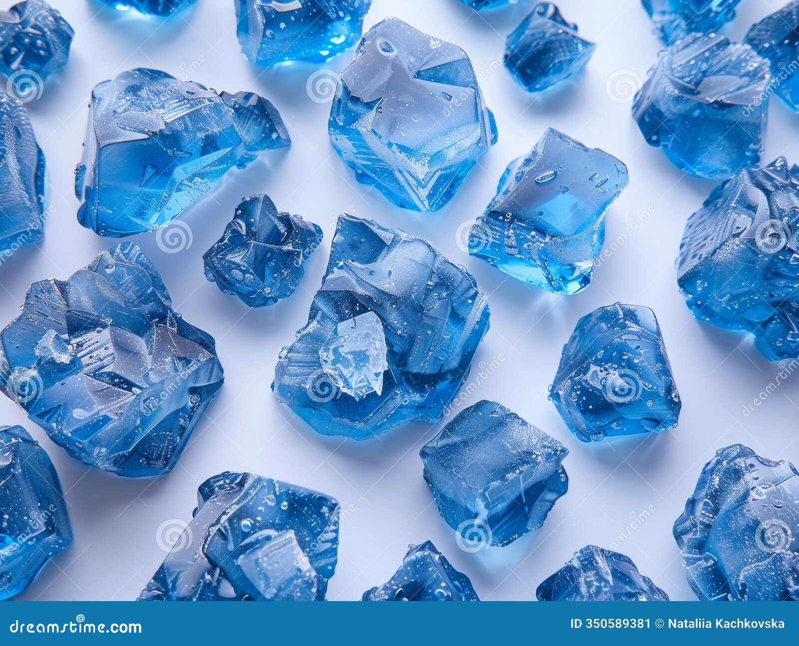 Light Blue Ice Cubes on a White Background Stock Illustration ...