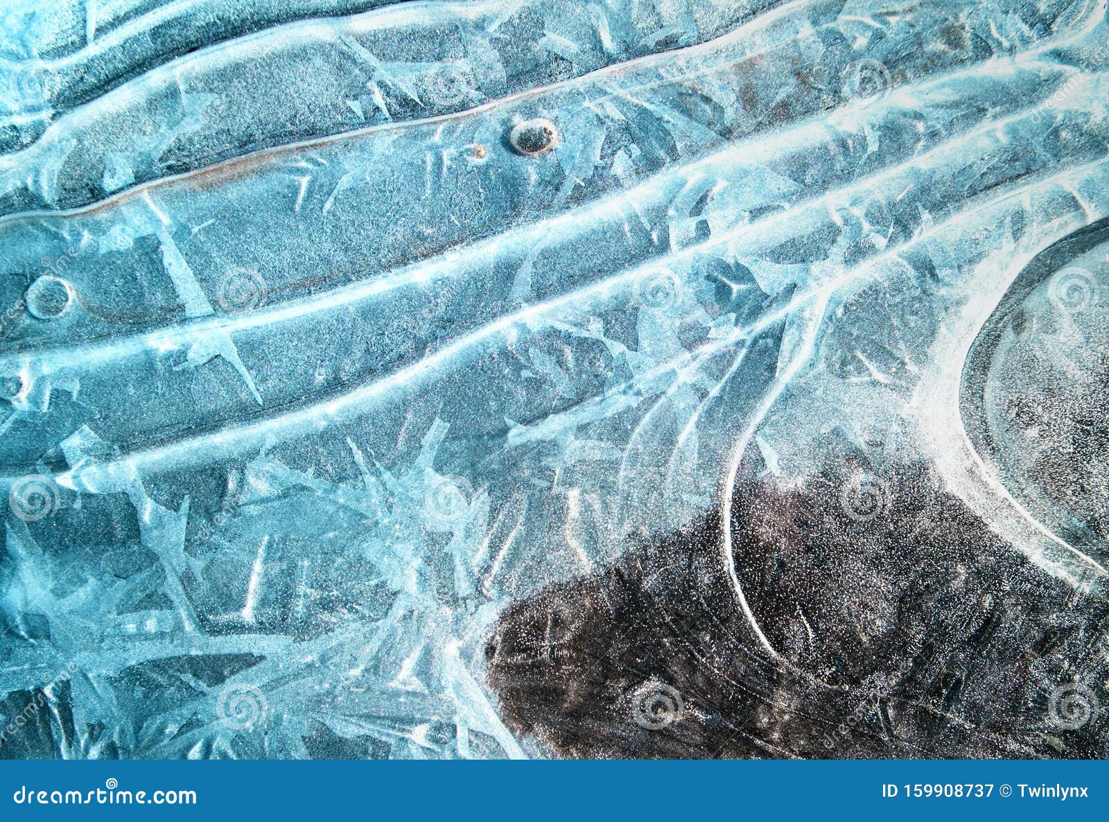 The First Ice on the Autumn Ground. Stock Image - Image of frozen ...