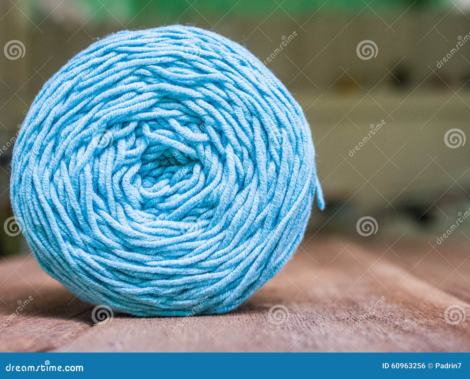 Light Blue Knitting Yarn on Wooden Background Stock Photo - Image of ...