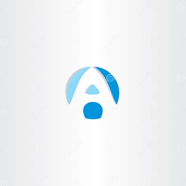 Light Blue Letter a Logo Logotype Icon Vector Stock Vector ...