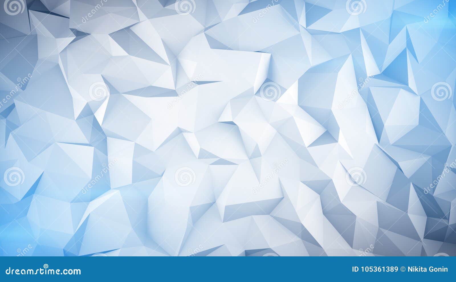 Light Blue Low Poly 3D Surface Stock Illustration - Illustration of ...