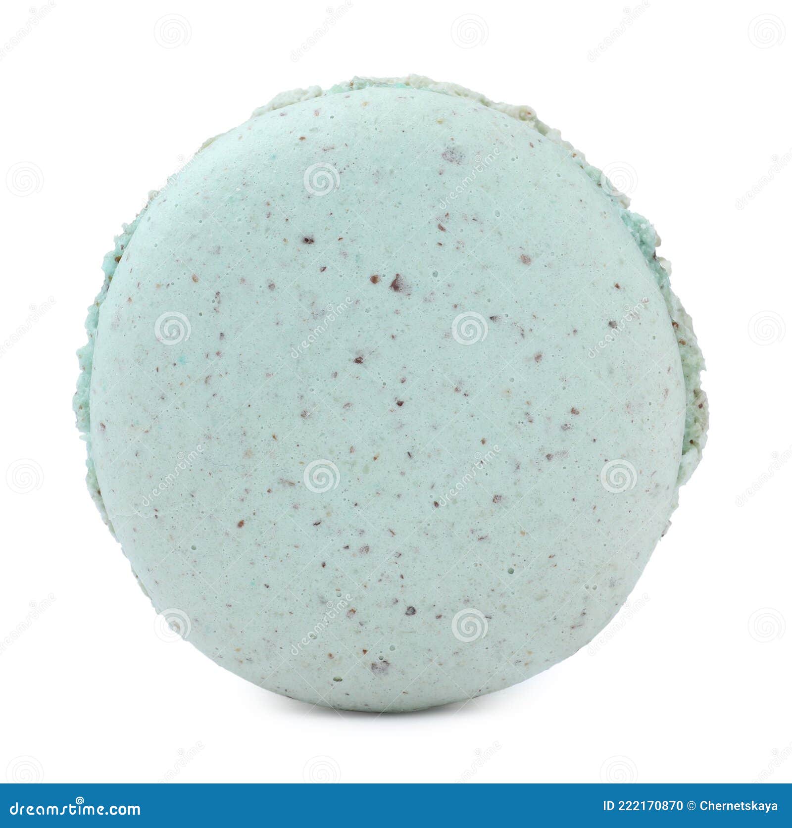 Light Blue Macaron Isolated on White. Delicious Dessert Stock Photo ...