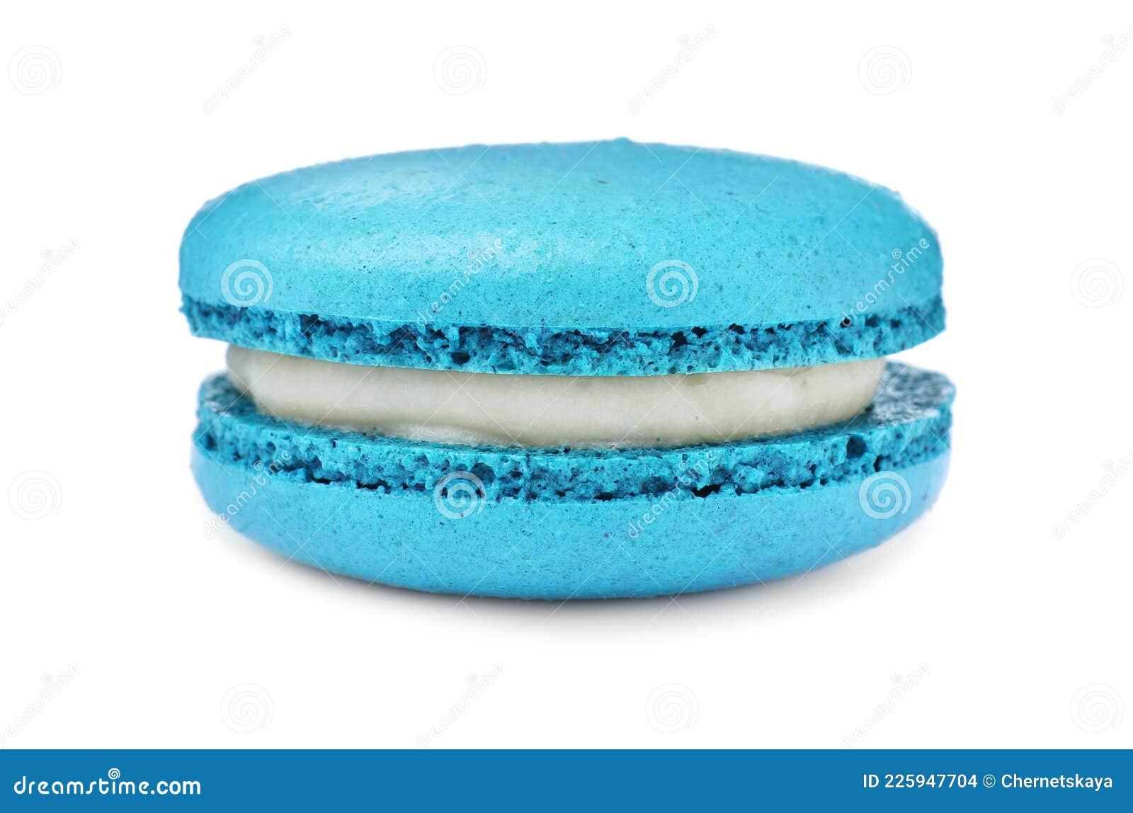 Light Blue Macaron on White. Delicious Dessert Stock Photo - Image of ...