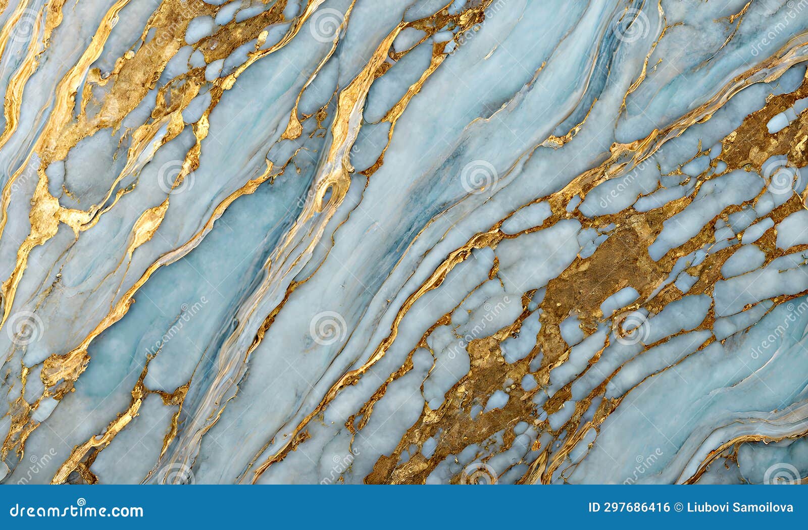 Light Blue Marble Background with Gold Patterns with Stripes. Blue and ...