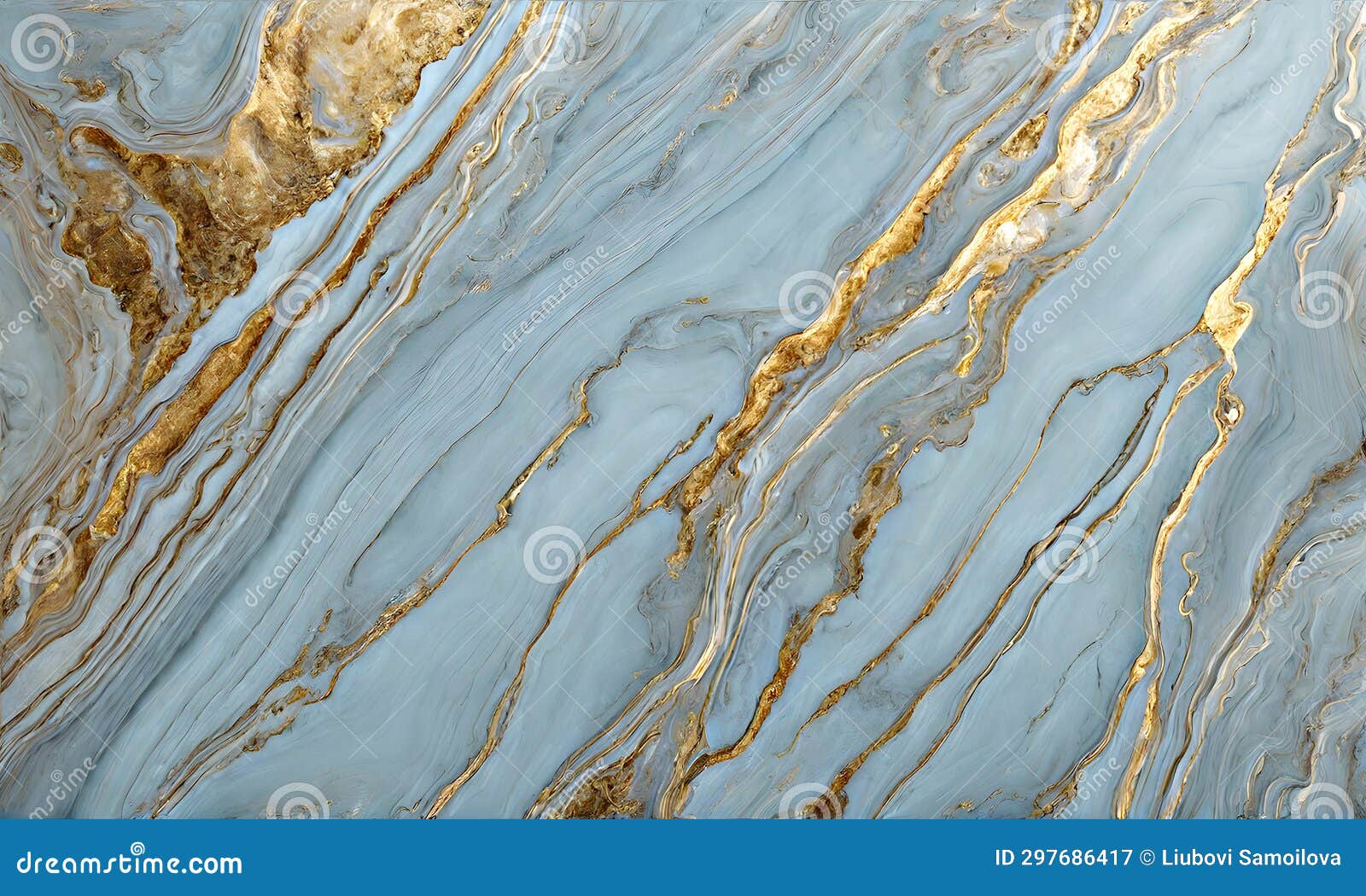 Light Blue Marble Background with Gold Patterns with Stripes. Blue and ...