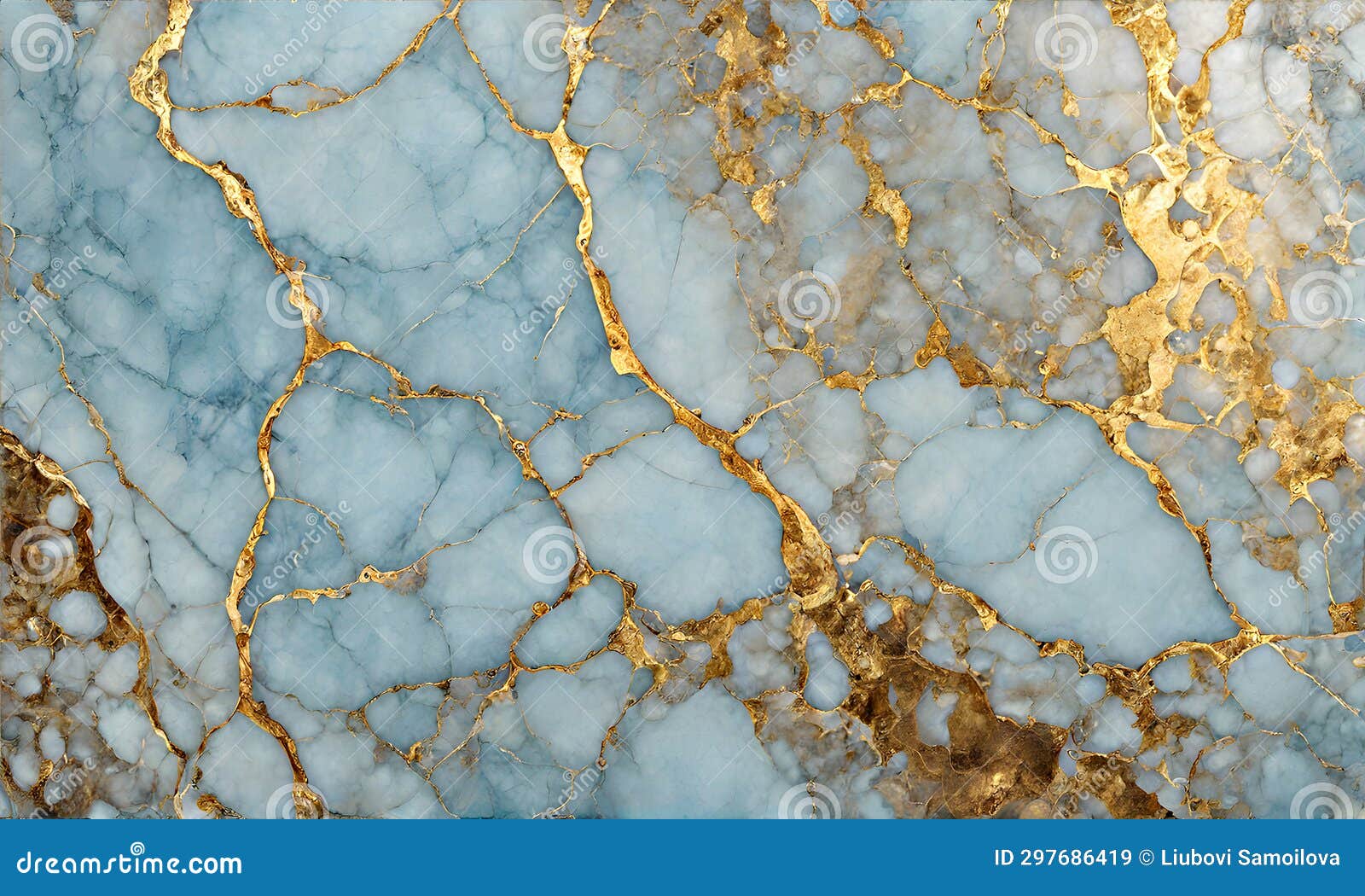 Light Blue Marble Background with Gold Patterns with Stripes. Blue and ...