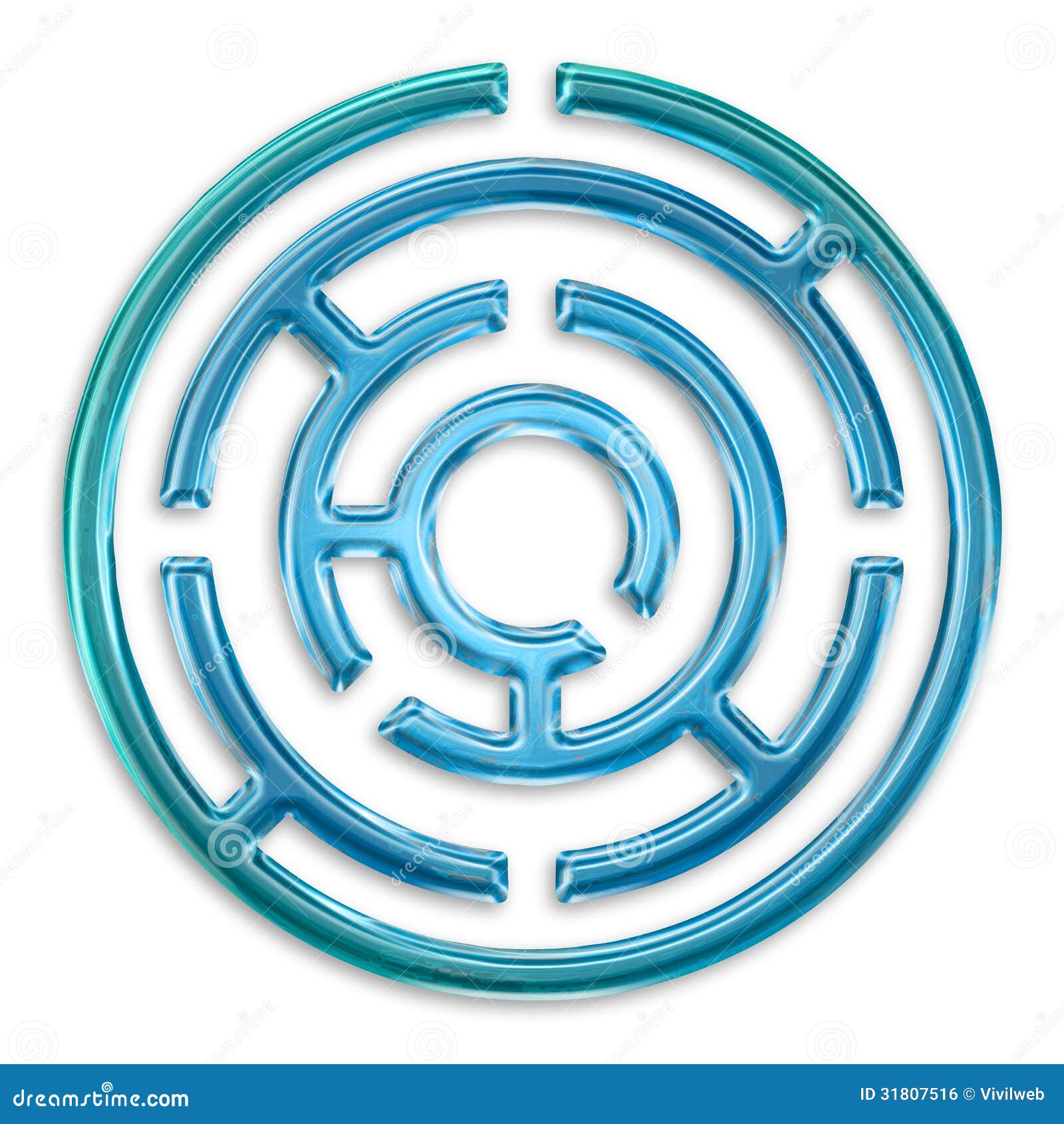 Light blue maze stock illustration. Illustration of destination - 31807516