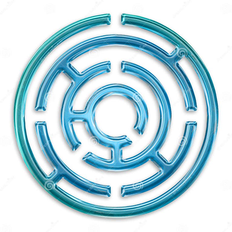 Light blue maze stock illustration. Illustration of destination - 31807516