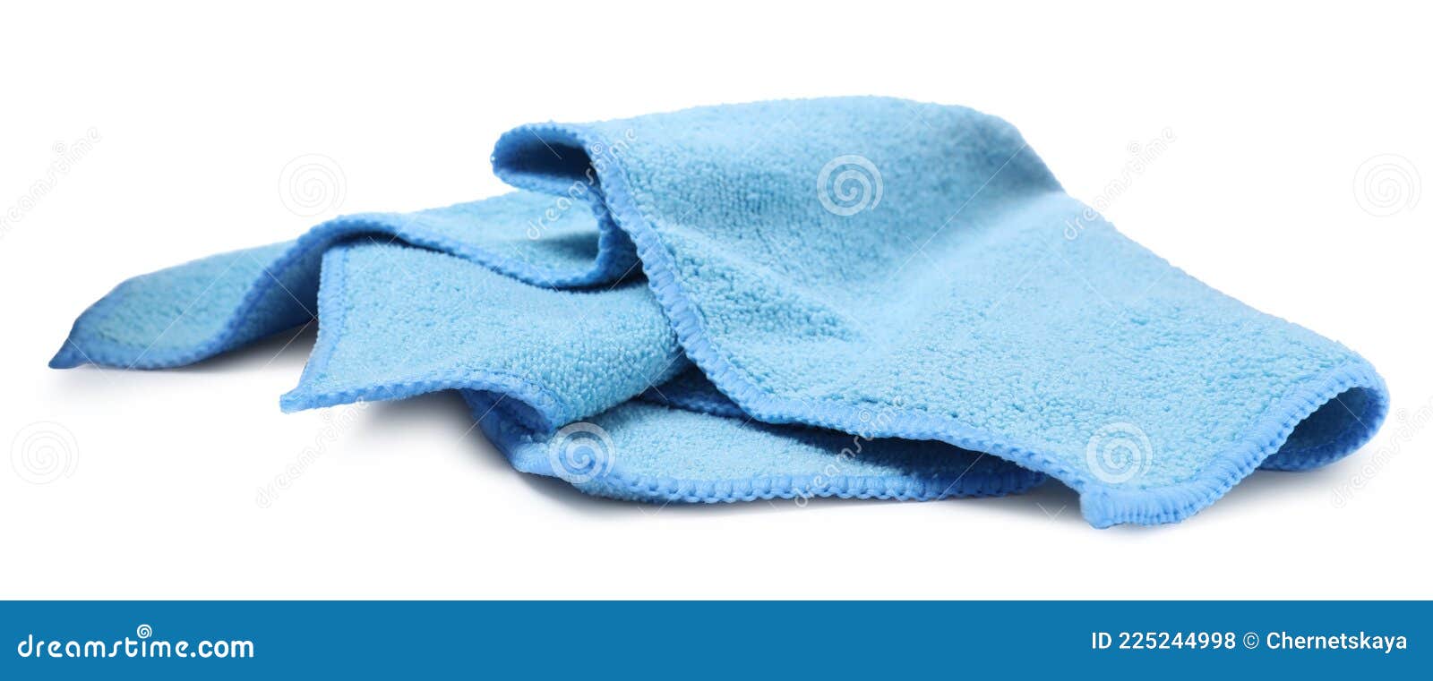 Light Blue Microfiber Cloth Isolated on White Stock Photo - Image of ...
